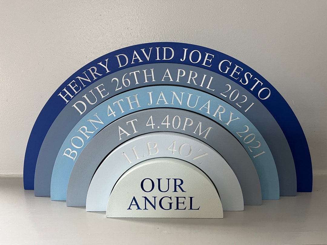 Engraved Memorial / Remembrance Rainbow - Etsy