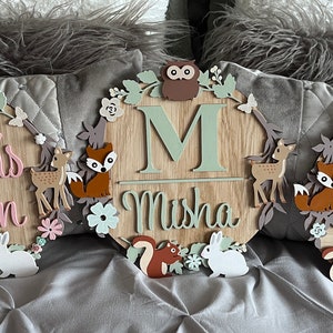 Woodland Animals Plaque - Etsy