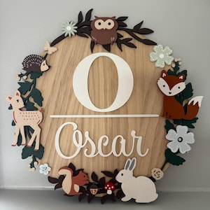 Woodland Animals Plaque - Etsy UK