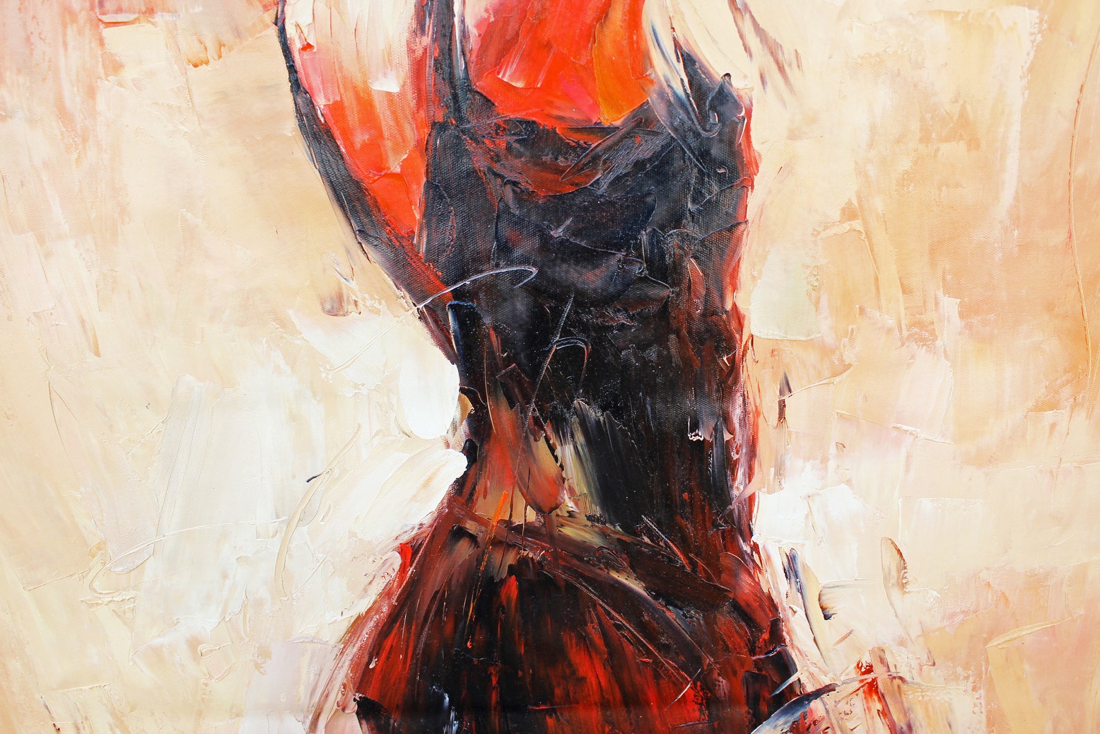 CUSTOM Art Painting, Back View Painting, Original Oil Art on Vertical ...