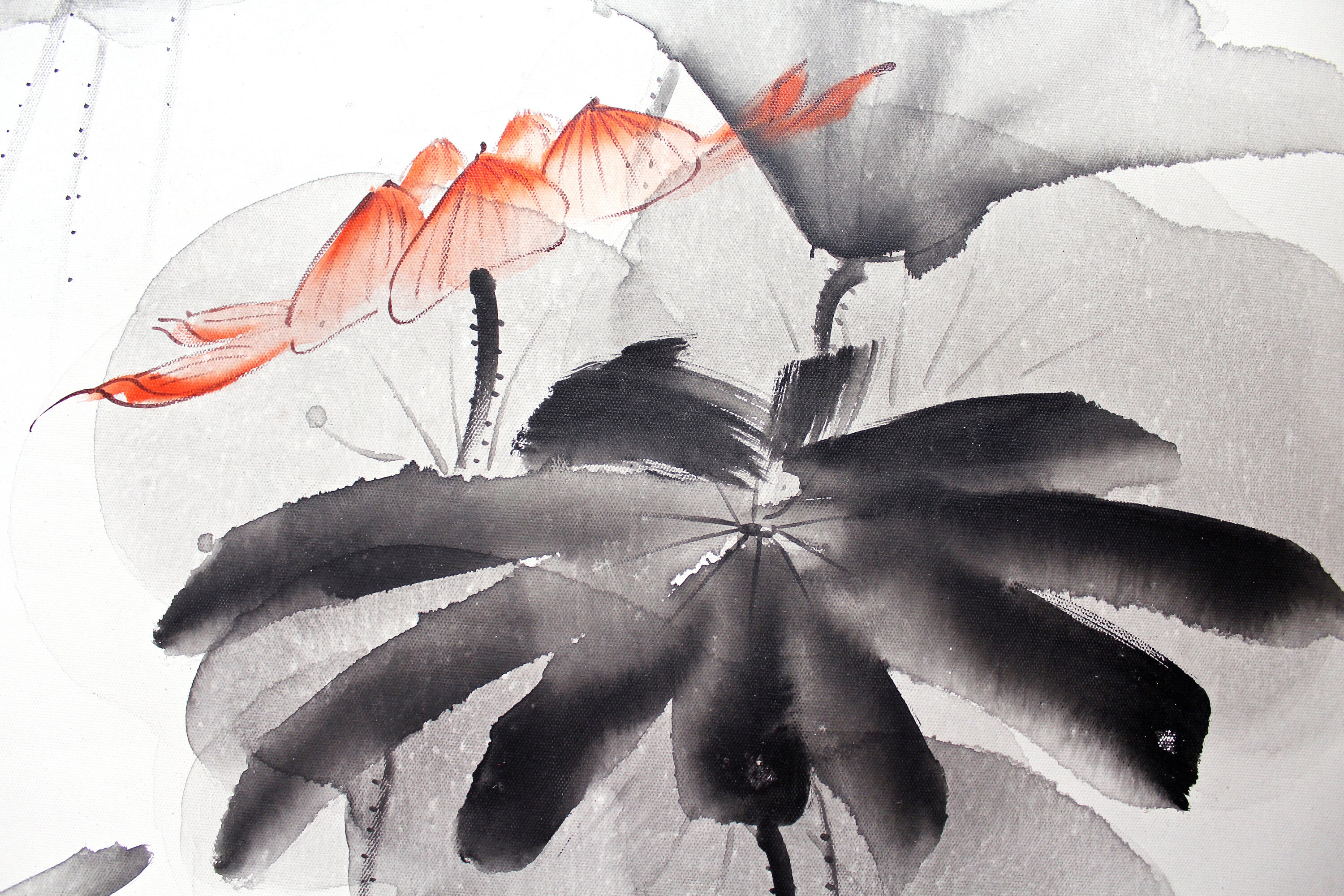 CUSTOM Art Painting, Landscape Painting, Original Lotus Oil Art on ...