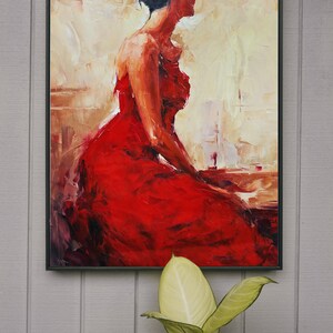 CUSTOM Art Painting, Back View Painting, Original Oil Art on Vertical ...