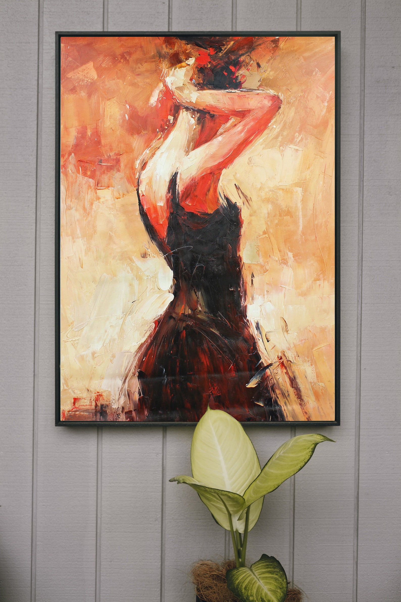 CUSTOM Art Painting, Back View Painting, Original Oil Art on Vertical ...