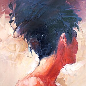 CUSTOM Art Painting, Back View Painting, Original Oil Art on Vertical ...