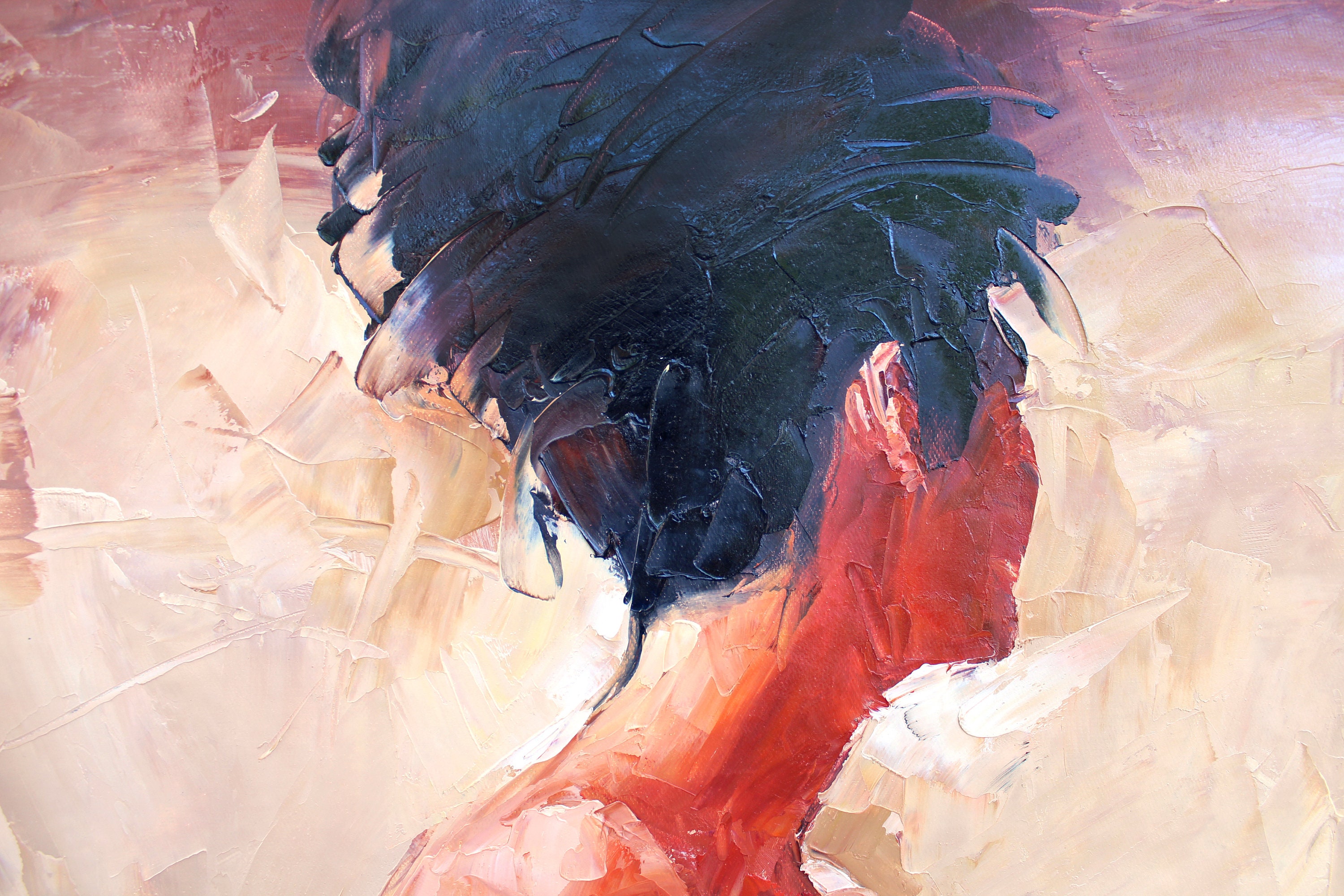 CUSTOM Art Painting, Back View Painting, Original Oil Art on Vertical ...