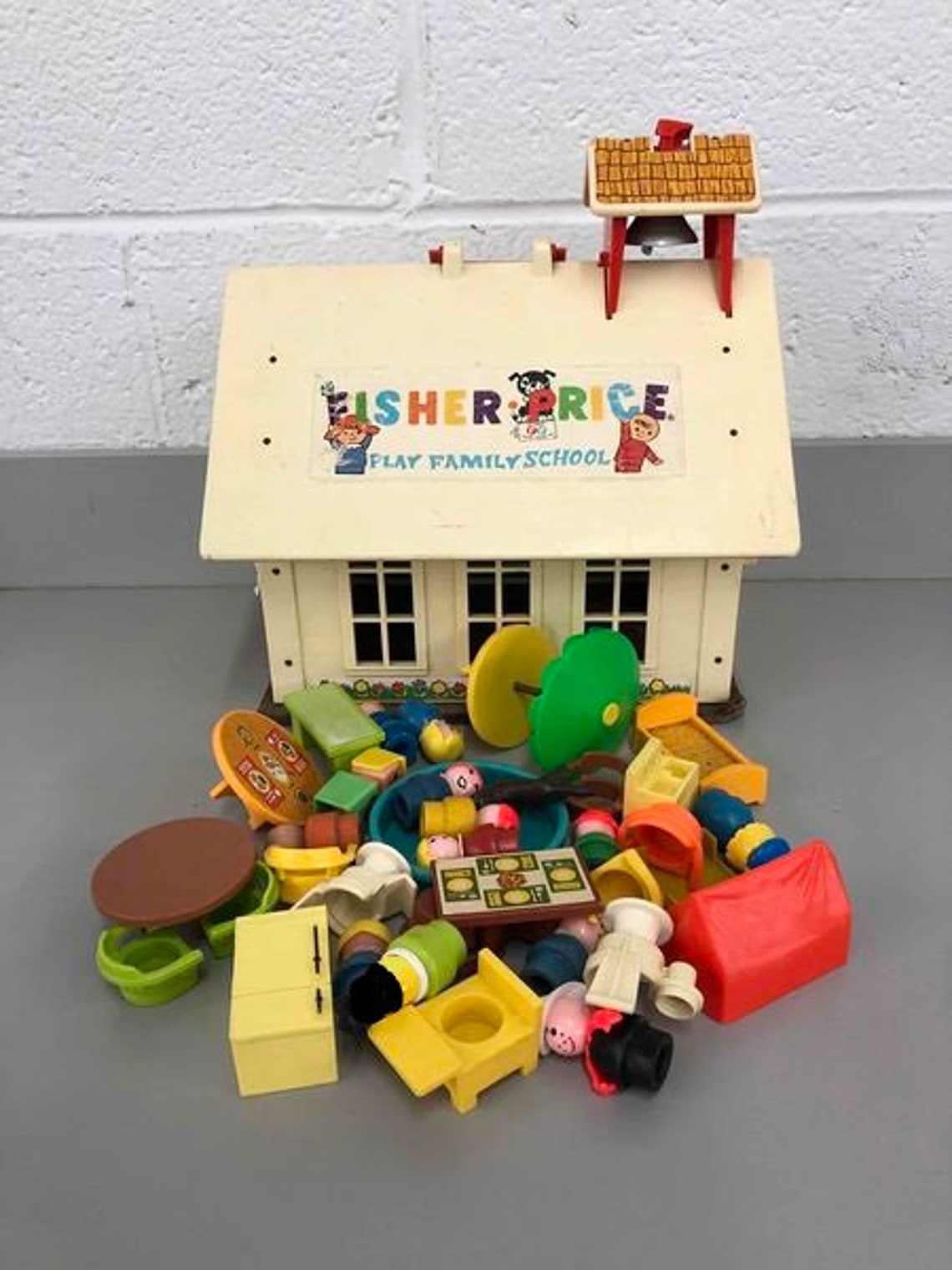 Vintage 1970s Fisher Price Play Family School House with | Etsy