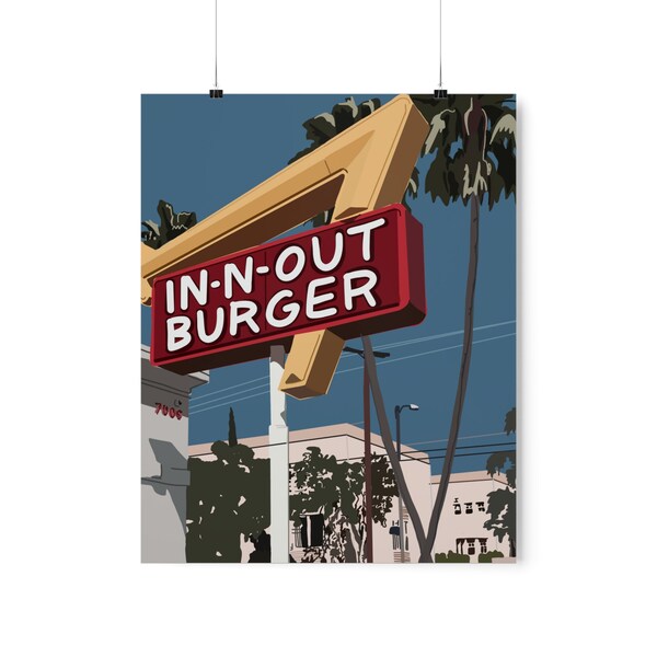 In and Out Burger Poster - Etsy