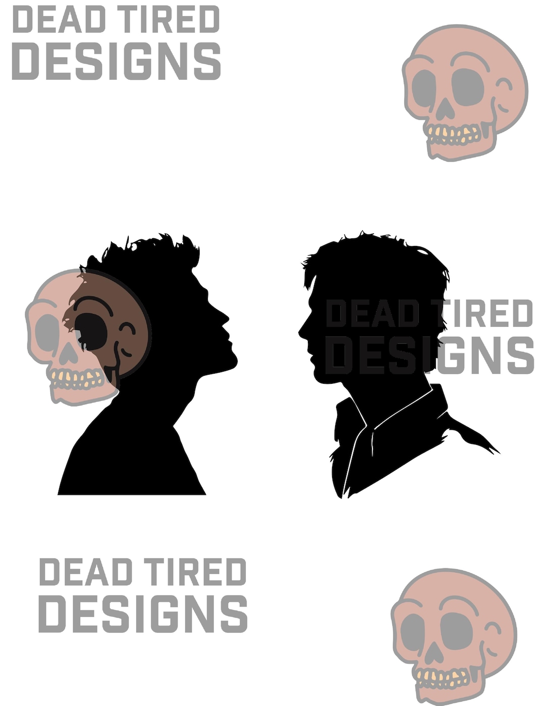 Stefan and Damon Silhouette SVG, Vampire Diaries SVG, Tv Show SVG, Dead ...