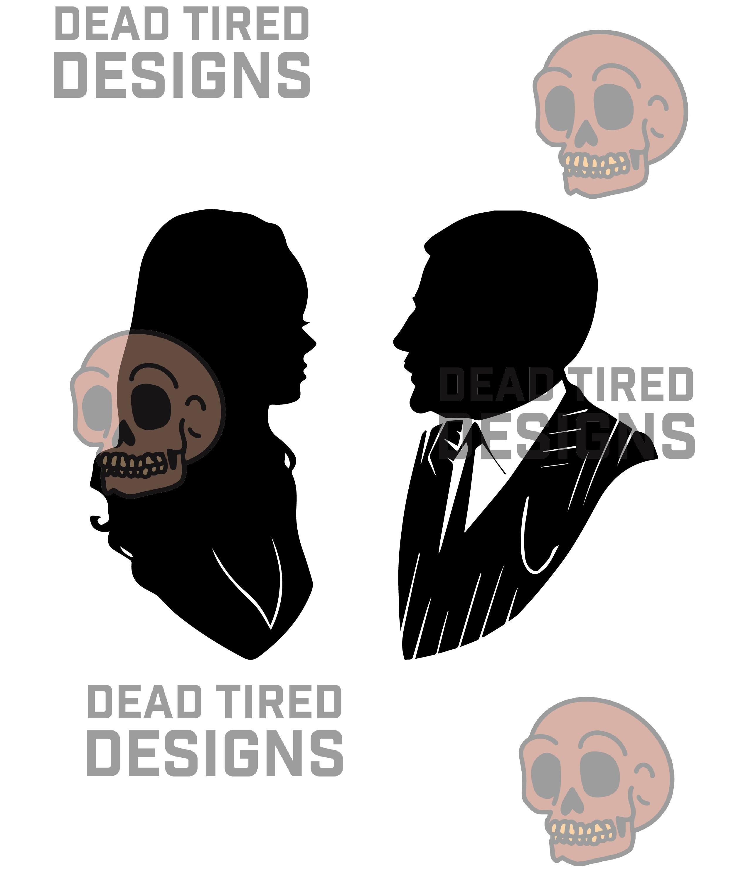Morticia and Gomez SVG, Addams Family SVG, Halloween SVG, Dead Tired ...
