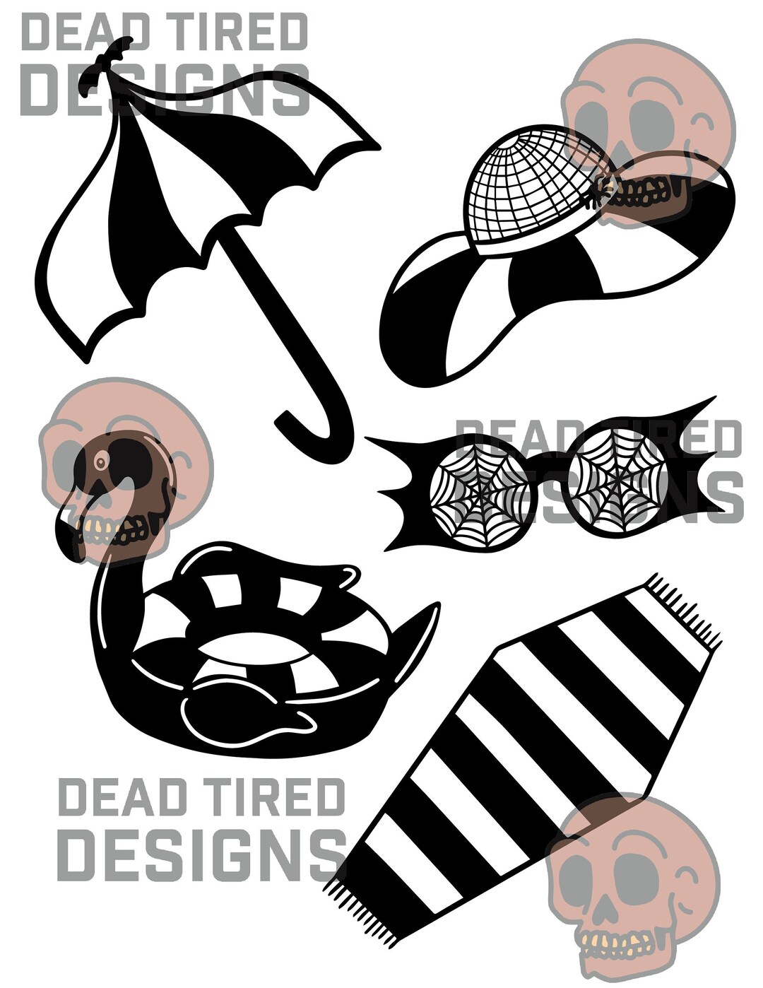 Summerween SVG, Beach Goth SVG, Dead Tired Designs - Etsy
