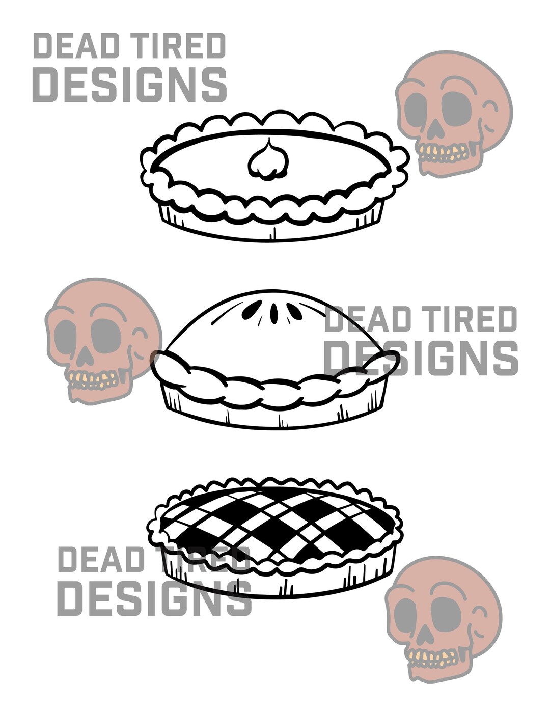 Pie Sheet SVG, Pies SVG, Thanksgiving SVG, Dead Tired Designs - Etsy