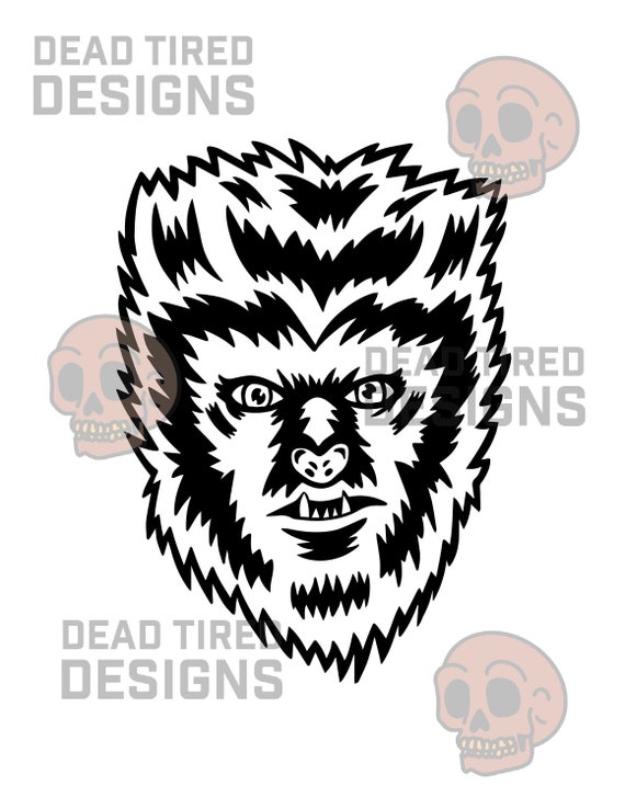 Werewolf SVG Halloween SVG Dead Tired Designs - Etsy