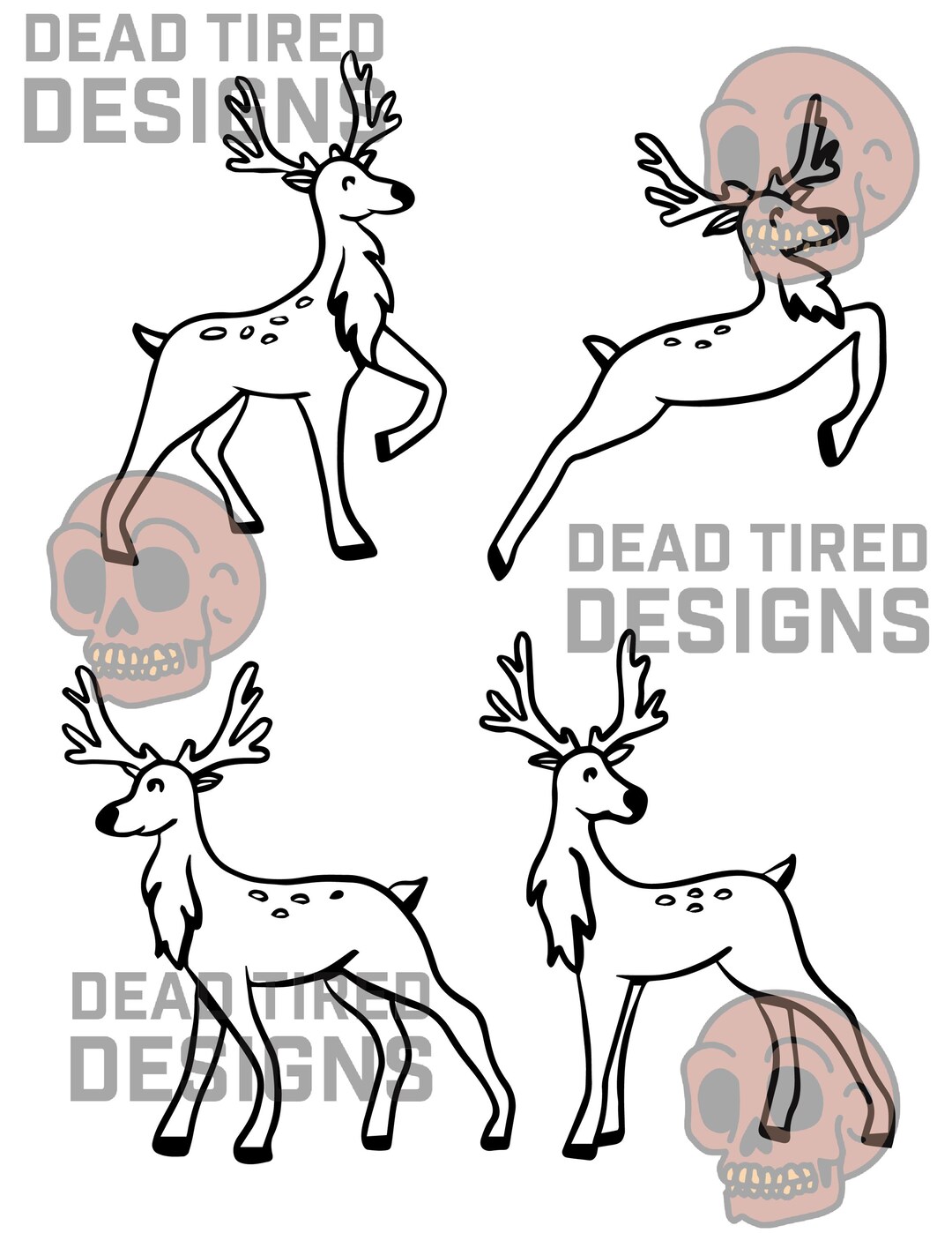 Reindeer Sheet SVG, Reindeer SVG, Christmas SVG, Dead Tired Designs - Etsy