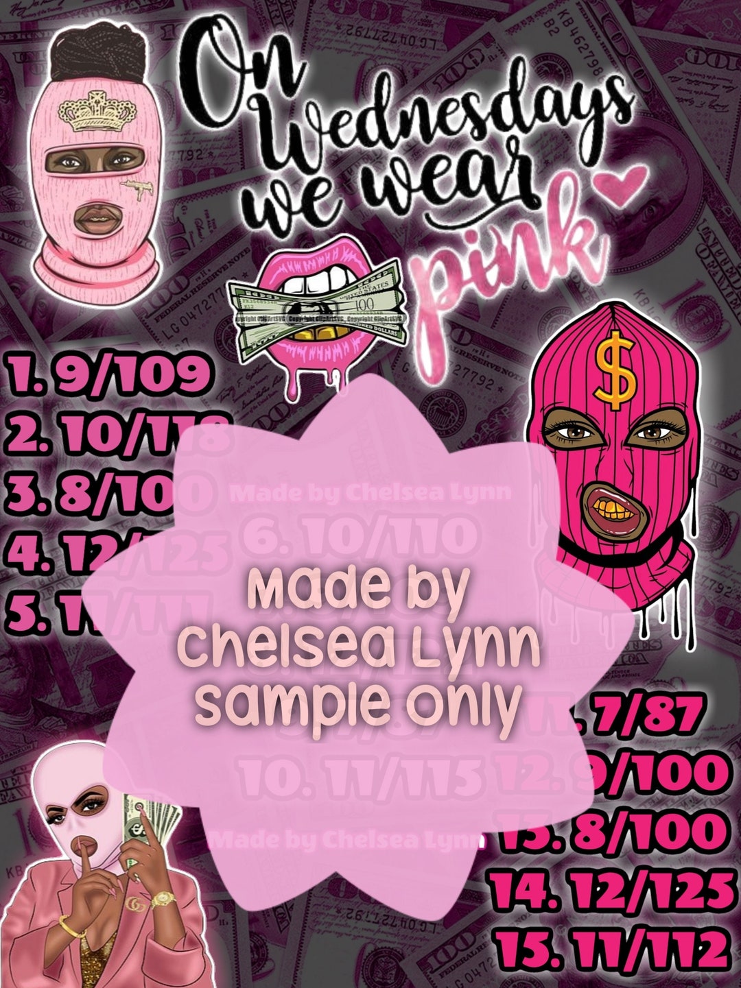 On Wednesdays We Wear Pink PYP Bingo Board - Etsy