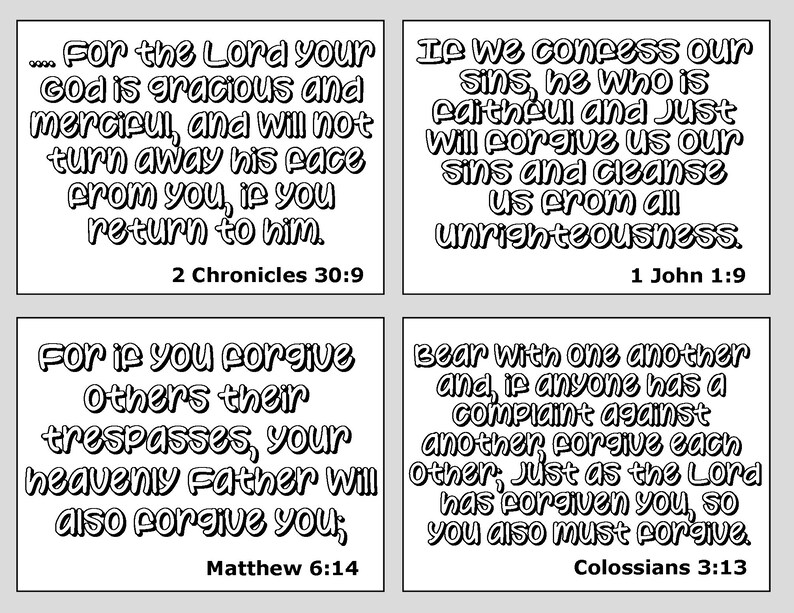 4 Bible Verse Cards to Read When You Need to Forgive/be Forgiven ...