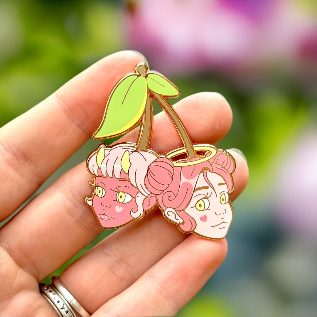 Cherry Bomb Enamel Pin, Kawaii Anime Girl Lapel Pin, Cute Trippy Hat ...