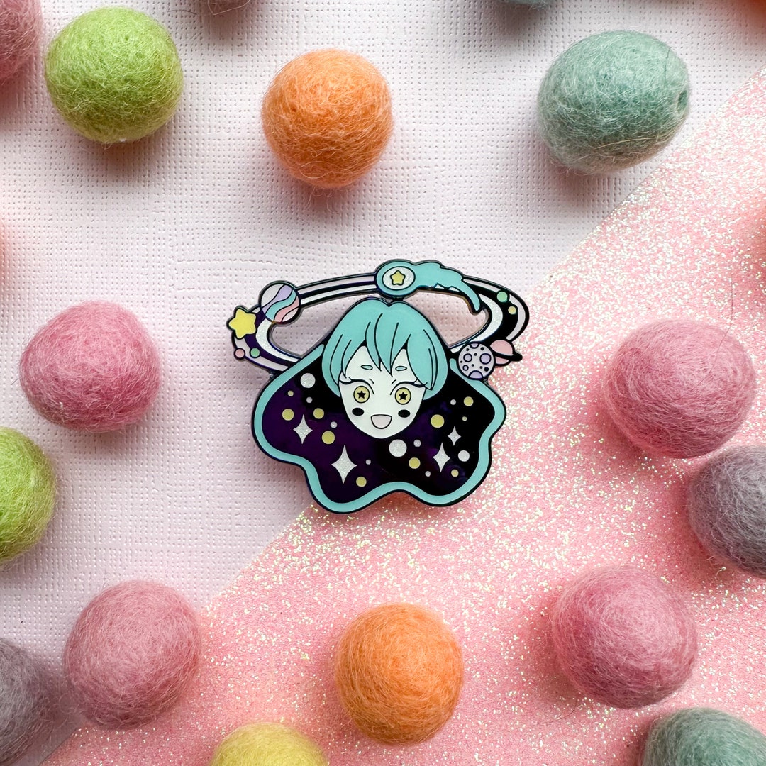 Cosmos Enamel Pin, Kawaii Anime Girl Lapel Pin, Cute Trippy Hat Pin ...