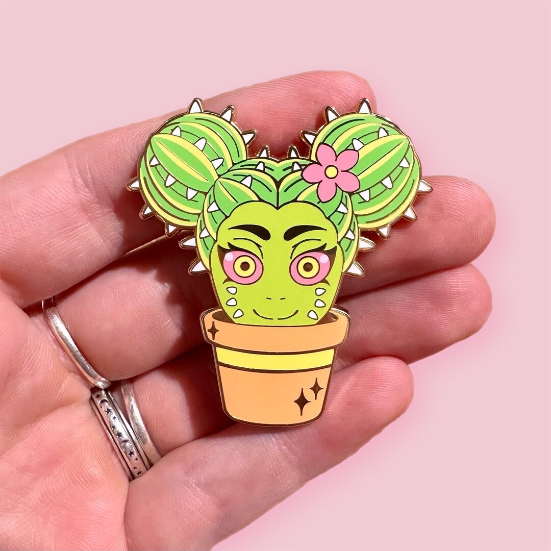 Cactus Enamel Pin, Kawaii Anime Girl Lapel Pin, Cute Trippy Hat Pin ...
