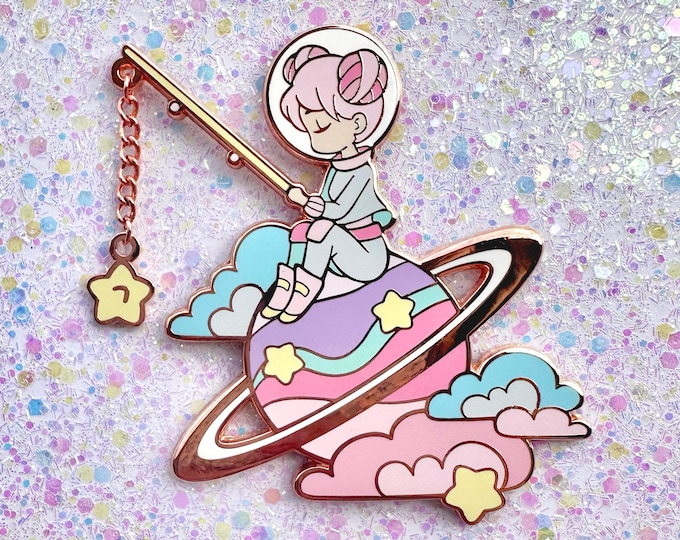 Star Catcher Enamel Pin, Kawaii Anime Girl Lapel Pin, Cute Trippy Hat ...