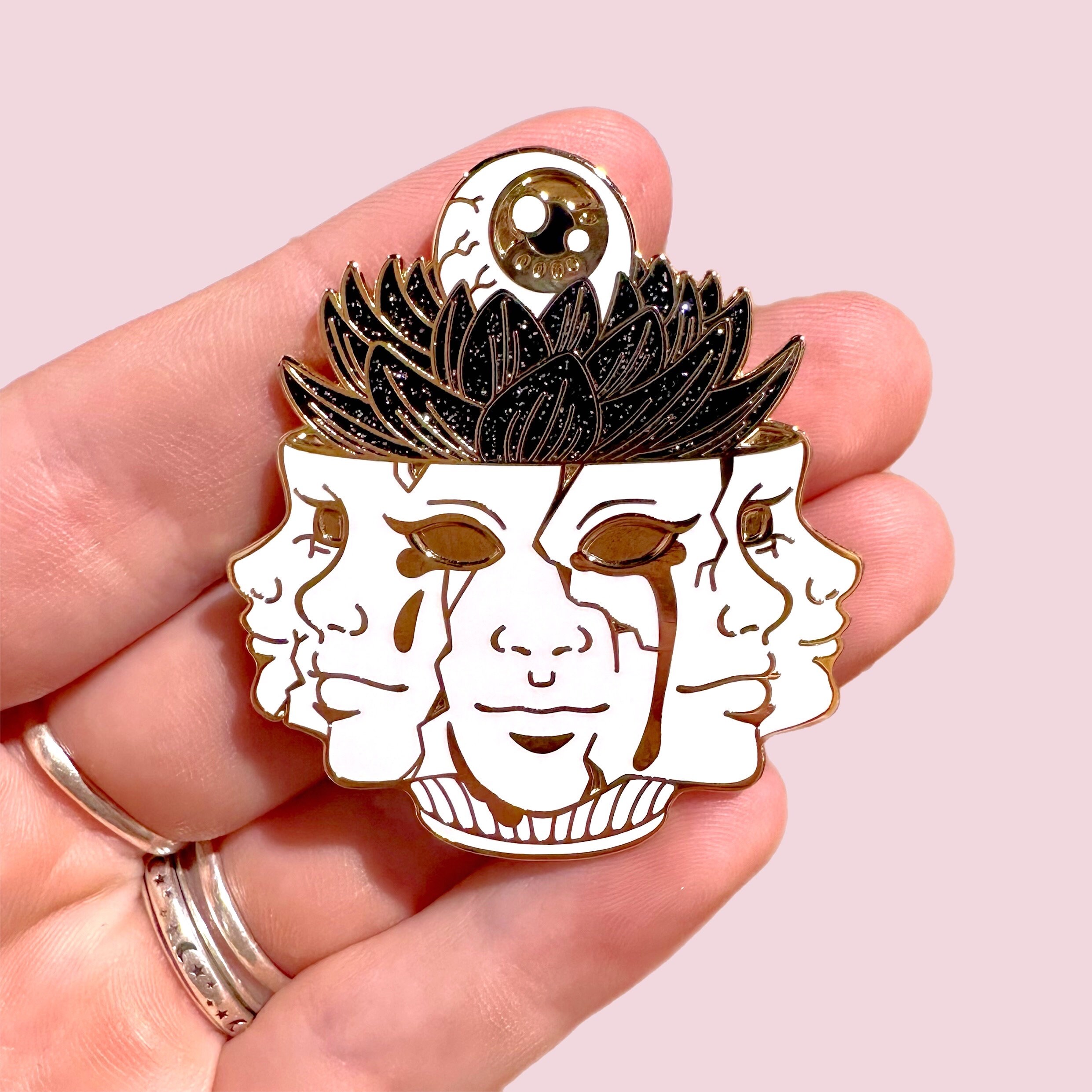 Black Lotus Enamel Pin, Kawaii Anime Girl Lapel Pin, Cute Trippy Hat ...