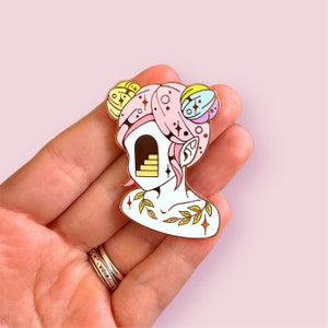Portal Enamel Pin, Kawaii Anime Girl Lapel Pin, Cute Trippy Hat Pin ...