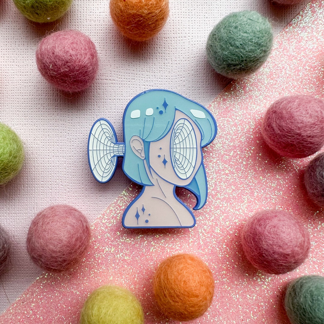 Wormhole Enamel Pin Kawaii Anime Girl Lapel Pin Cute Trippy - Etsy