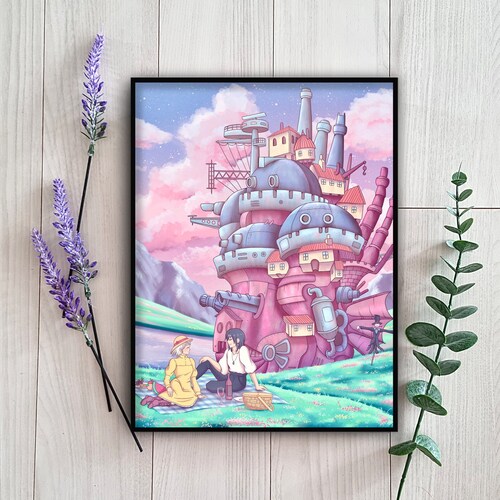 Imagination Art Print Kawaii Pastel Anime Art Scene Cute Etsy