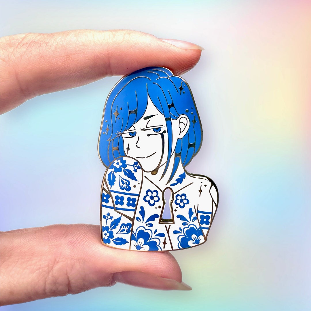 Kintsugi Enamel Pin, Kawaii Anime Girl Lapel Pin, Cute Trippy Hat Pin ...