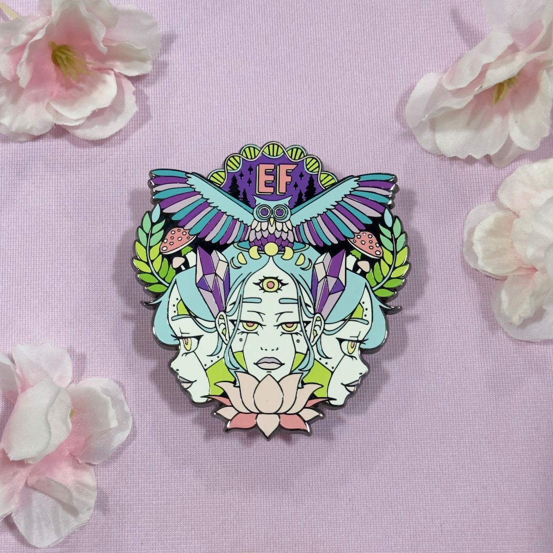 Electric Forest Enamel Pin, Music Festival Enamel Pin, Trippy ...