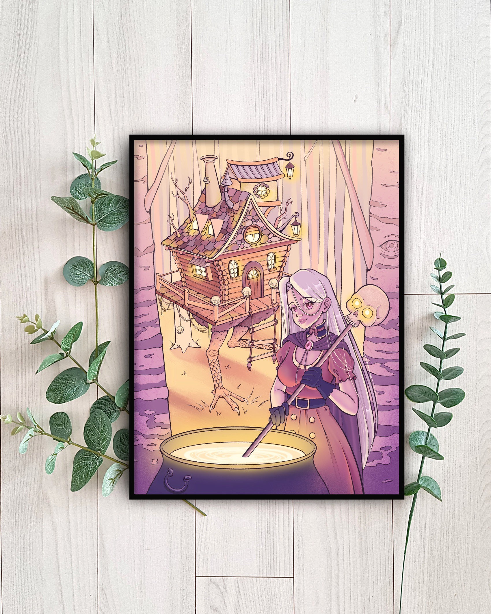 Baba Yaga Art Print Anime Girl Art Print Kawaii Cute - Etsy Australia