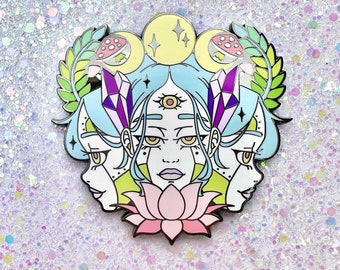 Star Catcher Enamel Pin, Kawaii Anime Girl Lapel Pin, Cute Trippy Hat ...