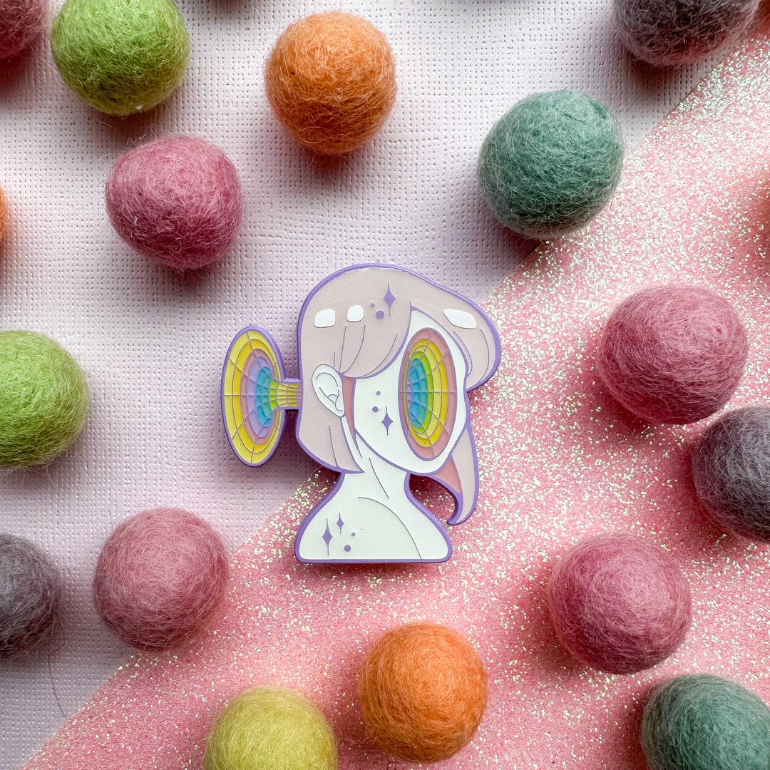 Wormhole Enamel Pin Kawaii Anime Girl Lapel Pin Cute Trippy - Etsy