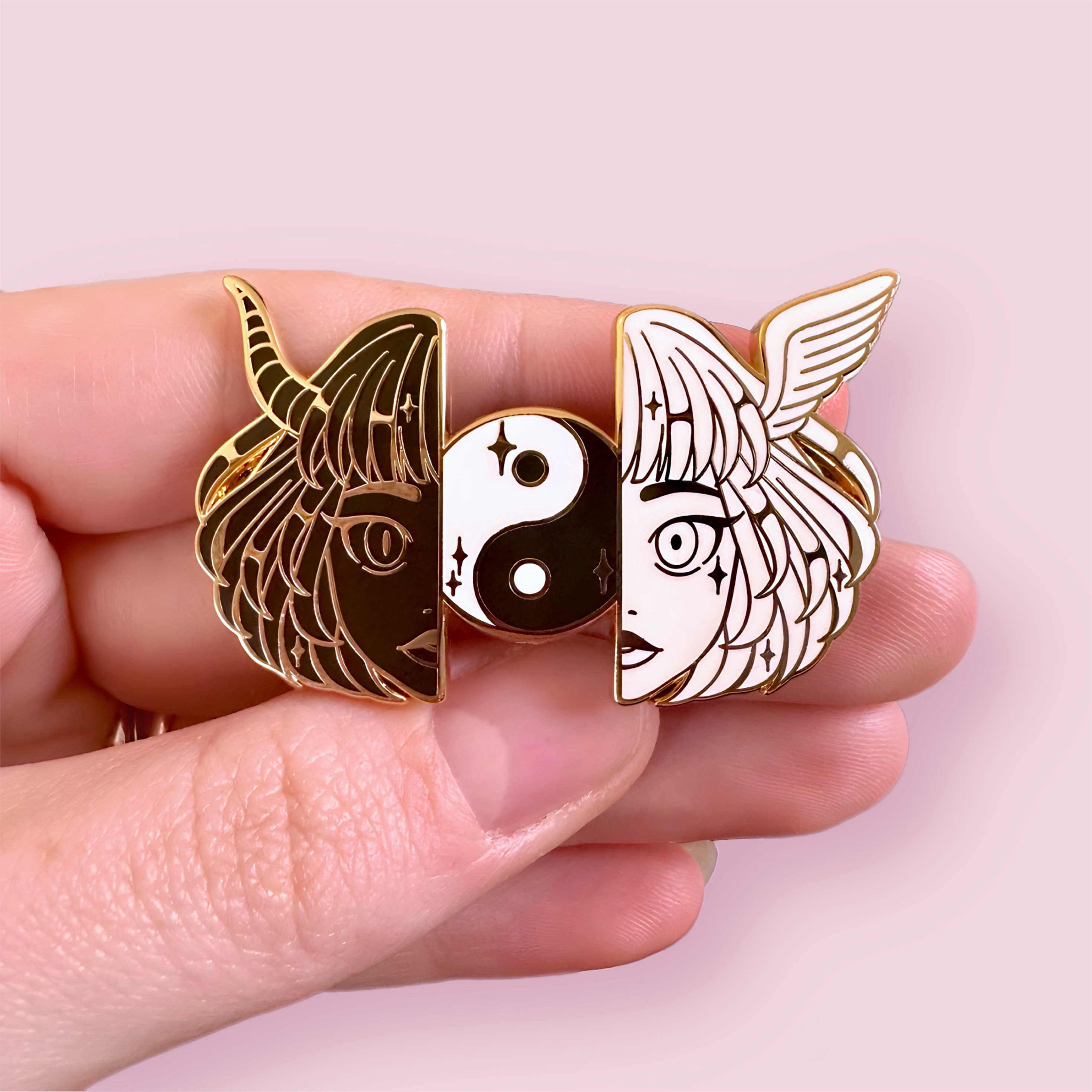 Balance Enamel Pin, Kawaii Anime Girl Lapel Pin, Cute Trippy Hat Pin ...