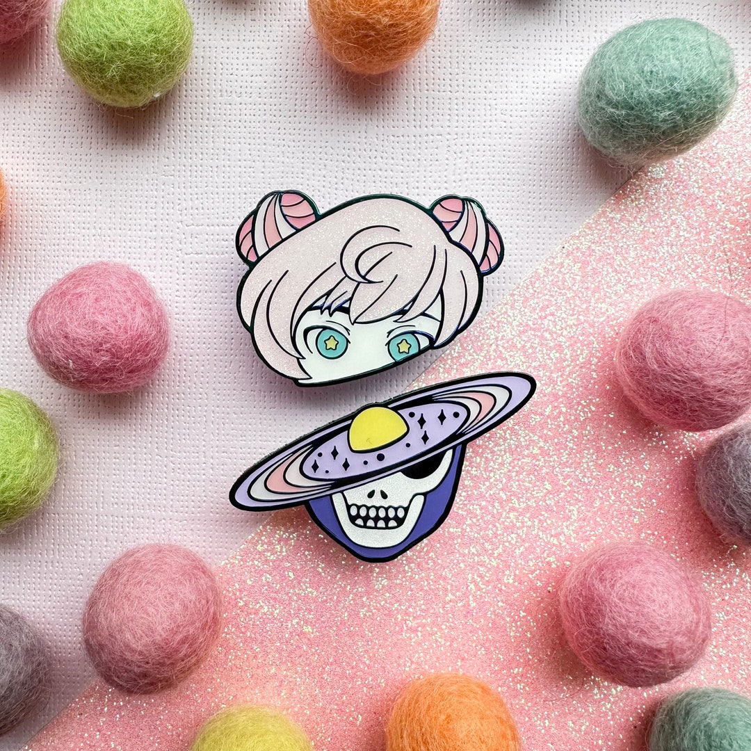 Black Hole Enamel Pin, Kawaii Anime Girl Lapel Pin, Cute Trippy Hat Pin ...