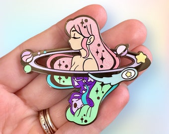I Believe Enamel Pin, Kawaii Anime Girl Lapel Pin, Cute Trippy Hat Pin ...
