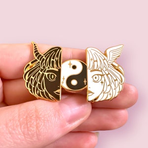 Balance Enamel Pin, Kawaii Anime Girl Lapel Pin, Cute Trippy Hat Pin ...