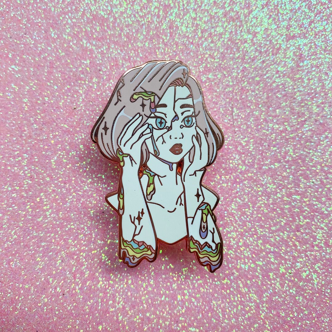 Broken Enamel Pin Cotton Candy Variant Kawaii Anime Girl - Etsy