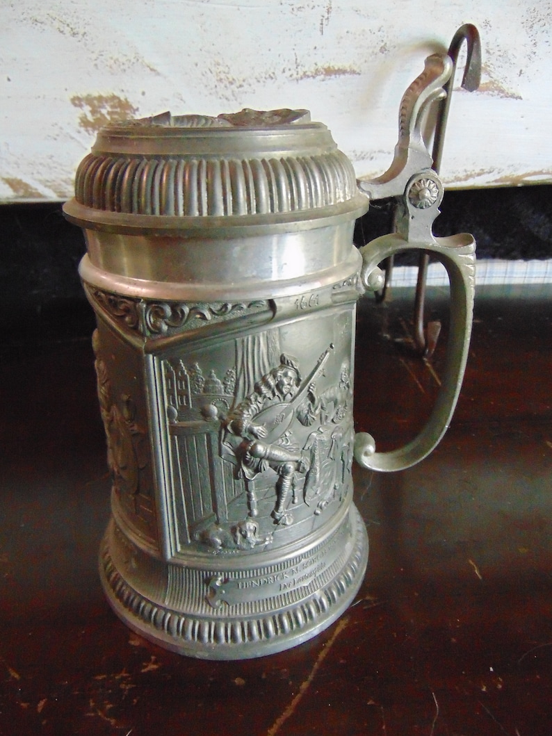 Vintage, WMP Rein Zinn German Pewter Beer Stein Tankard - Etsy