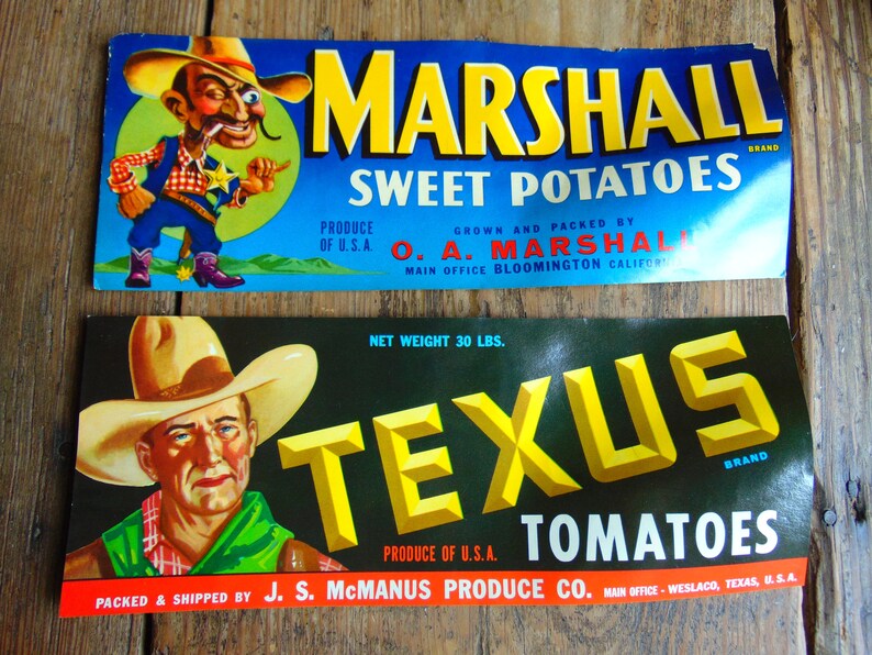 Vintage Crate Labels - Etsy