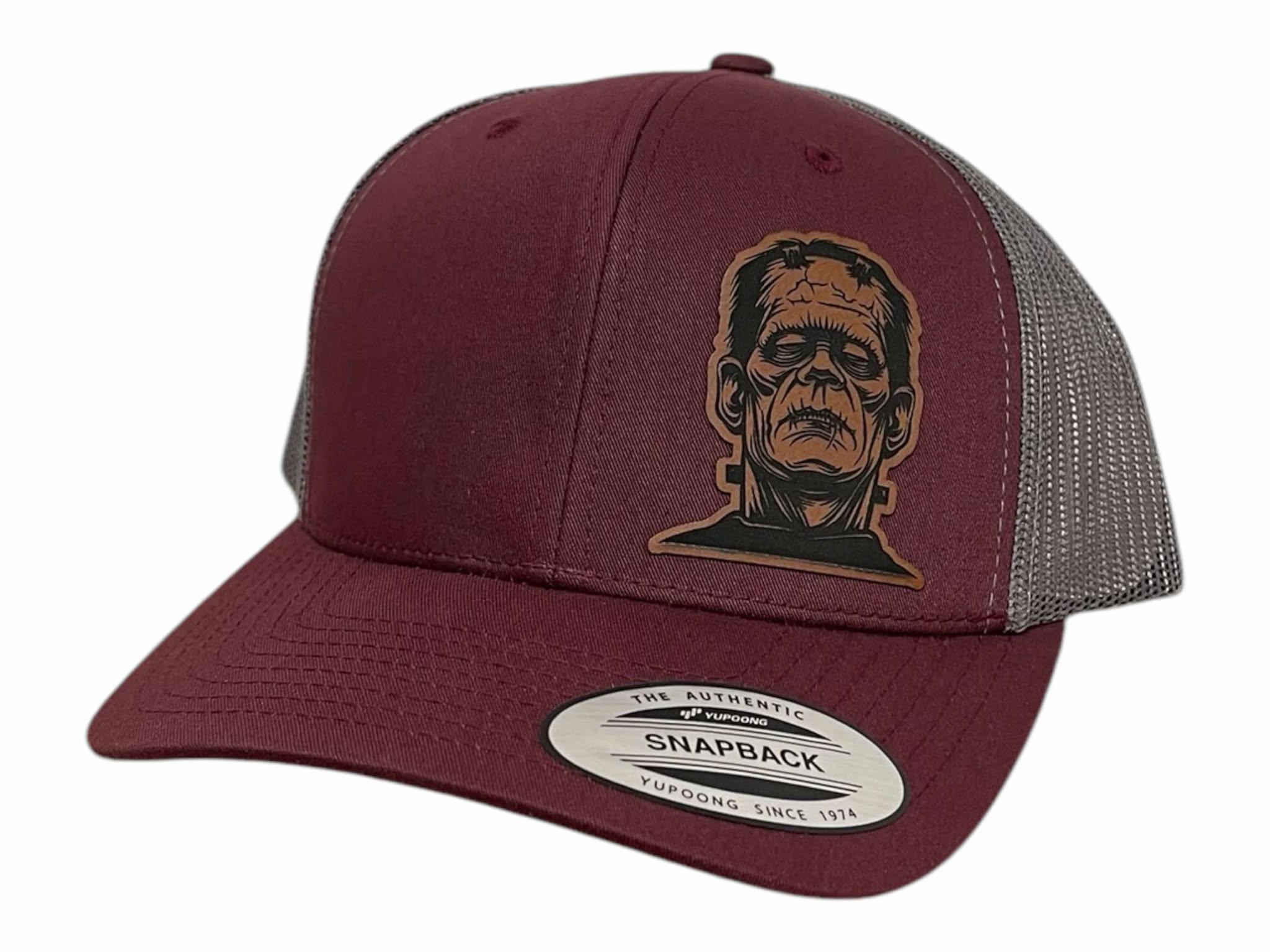 Frankenstein's Monster Trucker Hat | Genuine Leatherette Patch Hat ...