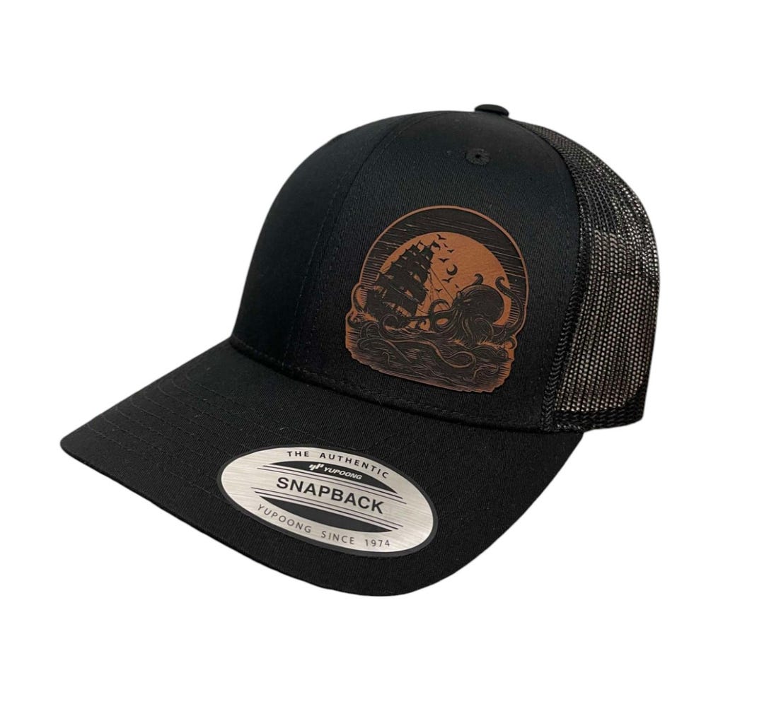 Terror From the Deep Trucker Hat | Genuine Leatherette Patch Hat ...