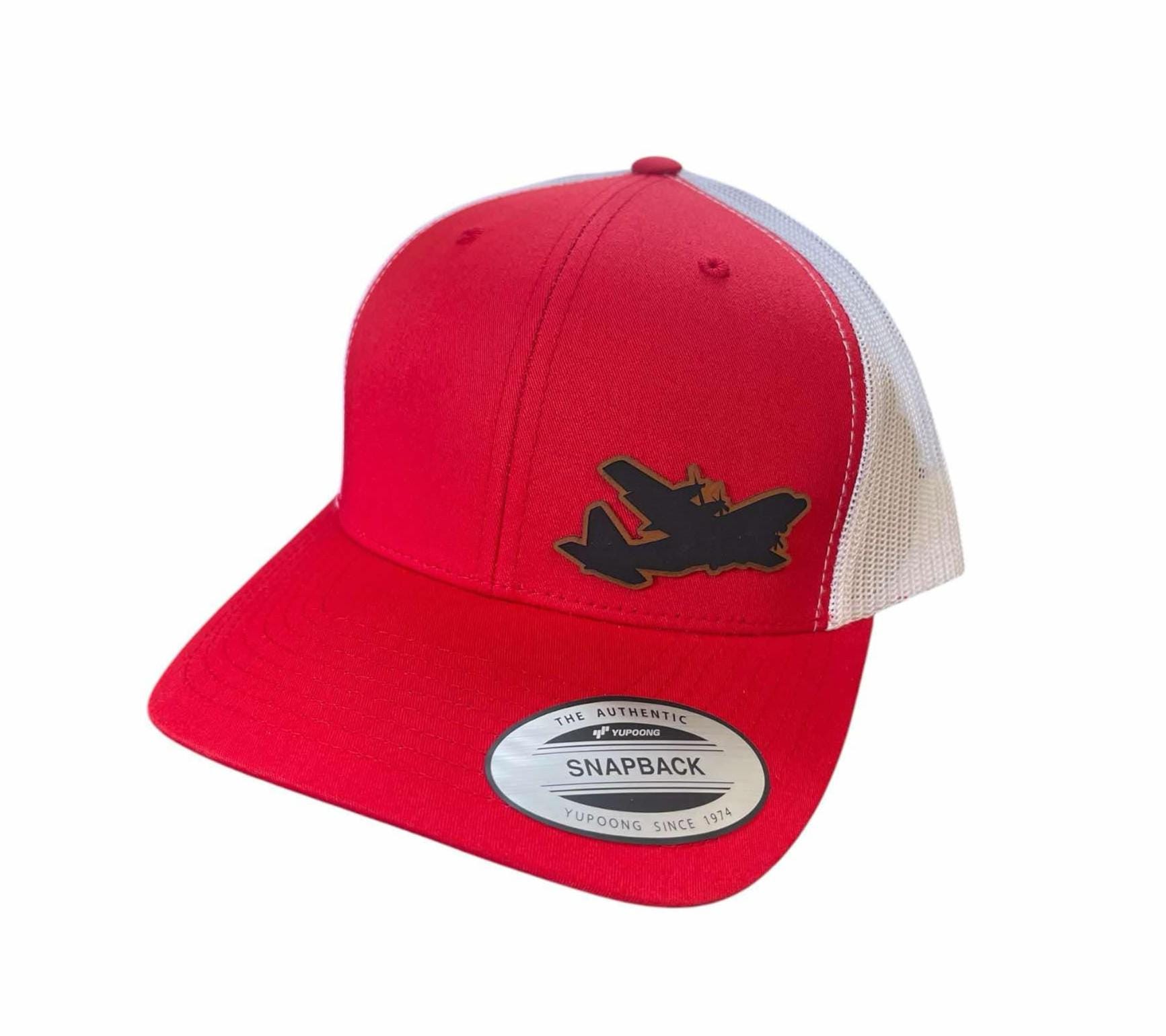 Sky Titan C-130 Hercules Trucker Hat | Genuine Leatherette Patch Hat ...