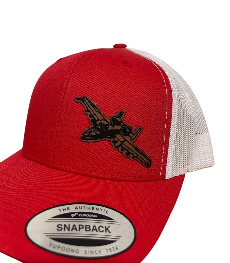 A-10 Warthog Trucker Hat | Genuine Leatherette Patch Hat | Snapback - Etsy