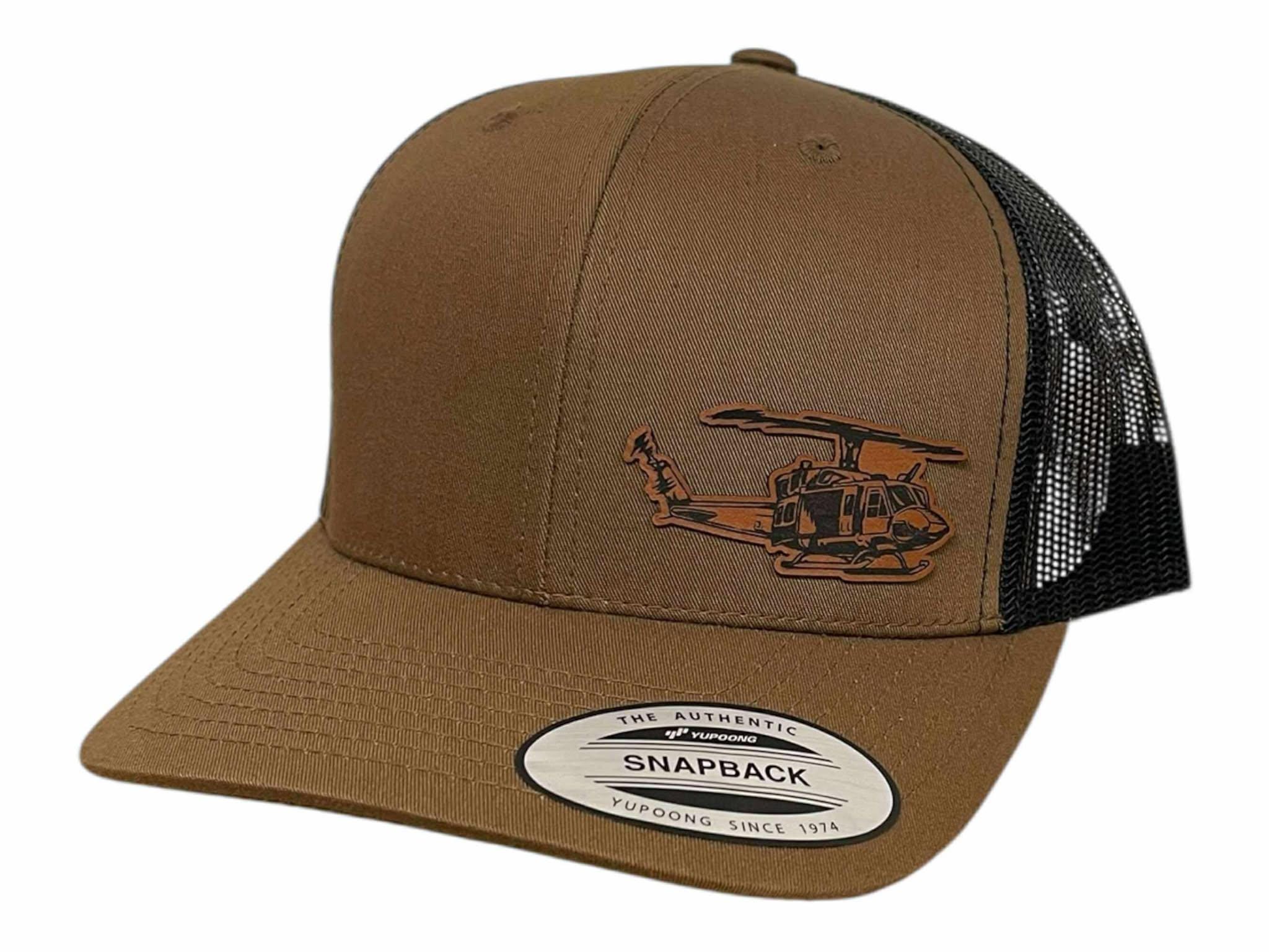 Huey UH-1N Iroquois CH-135 Twin Huey Trucker Hat | Genuine Leatherette ...