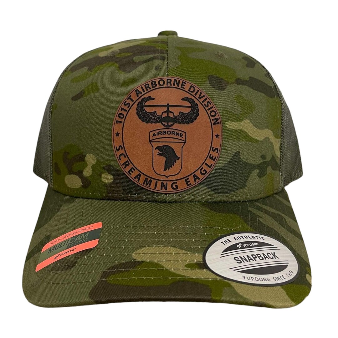 101st Airborne Infantry Screaming Eagles Trucker Hat | Genuine Leatherette Patch Hat | Snapback ...