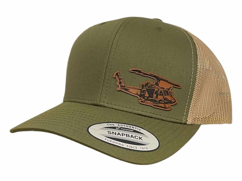 Huey UH-1N Iroquois CH-135 Twin Huey Trucker Hat | Genuine Leatherette ...