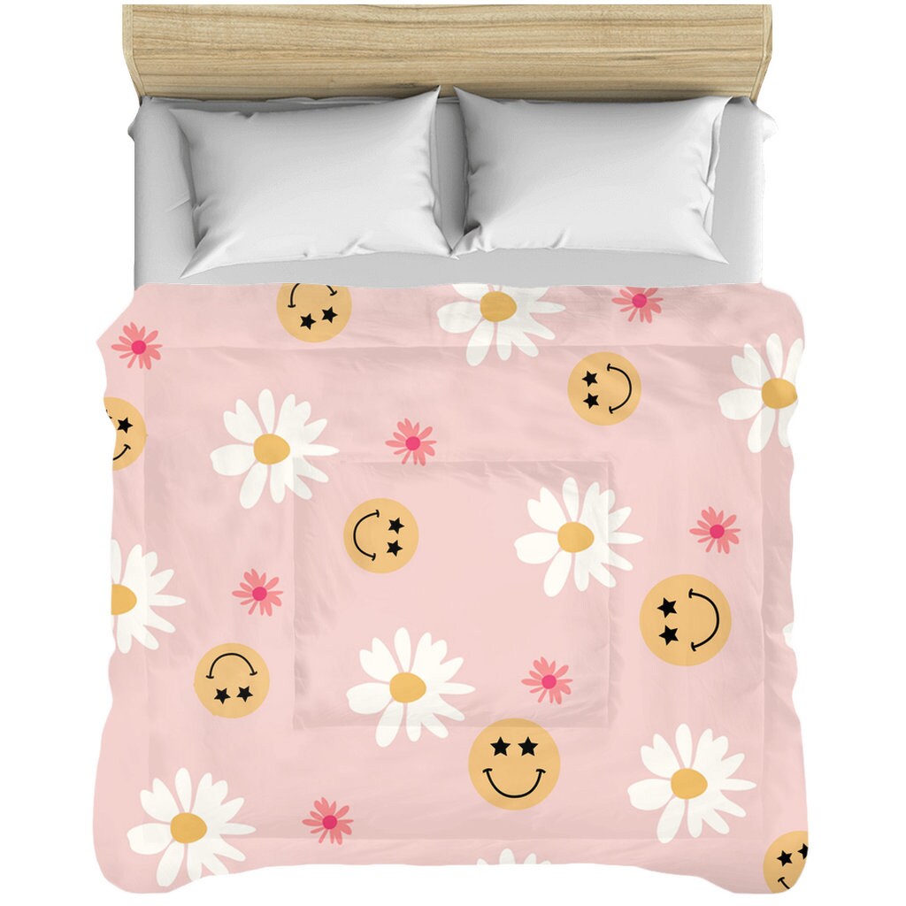 Retro Smiley Comforter, Daisy and Smiley Retro Comfoters, All Sizes ...