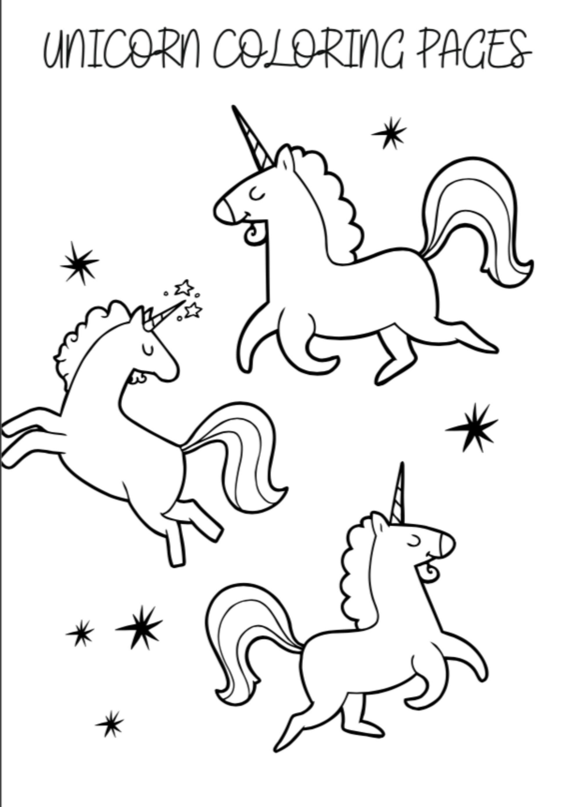 Coloring Book Pdf Unicorn Book Digital Download Pdf Kids Coloring Books ...
