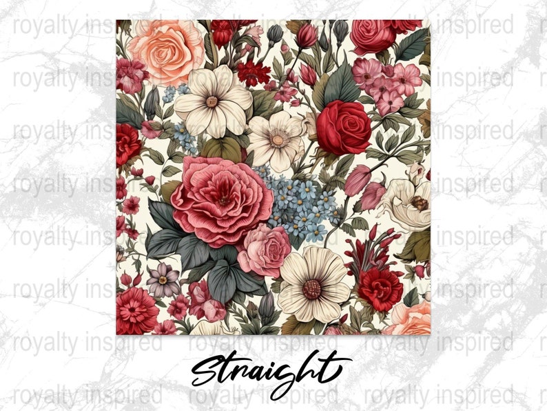 Vintage Floral Digital Paper, Classic Flower Patterns, Scrapbooking ...