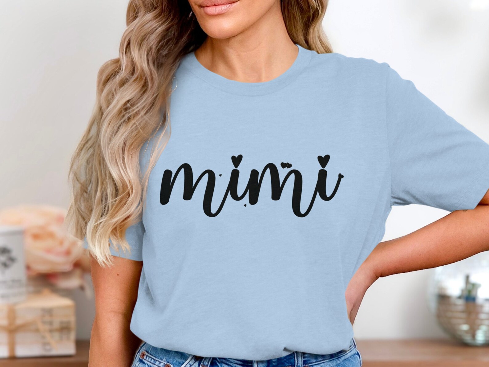 Mimi Heart Script Font T-shirt, Funny Mimi Shirt, Cute Mimi Tee, Mimi ...